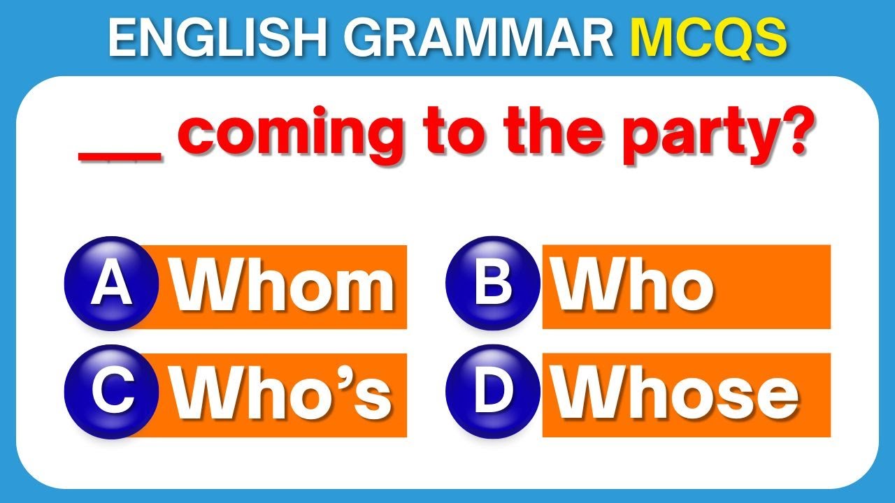 40 English Grammar Questions and Answers ️ If you pass this test, your ...