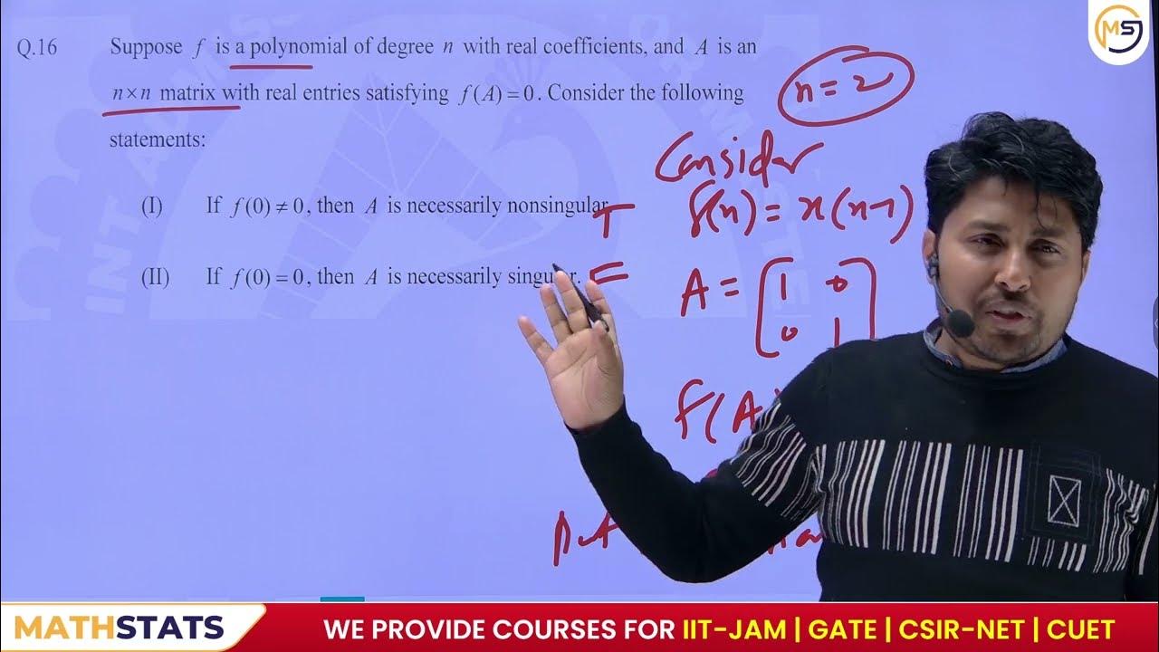 IIT-JAM 2025 Mathematical Statistics | Question No- 16 Solution | Mathstats :8810409392 - YouTube