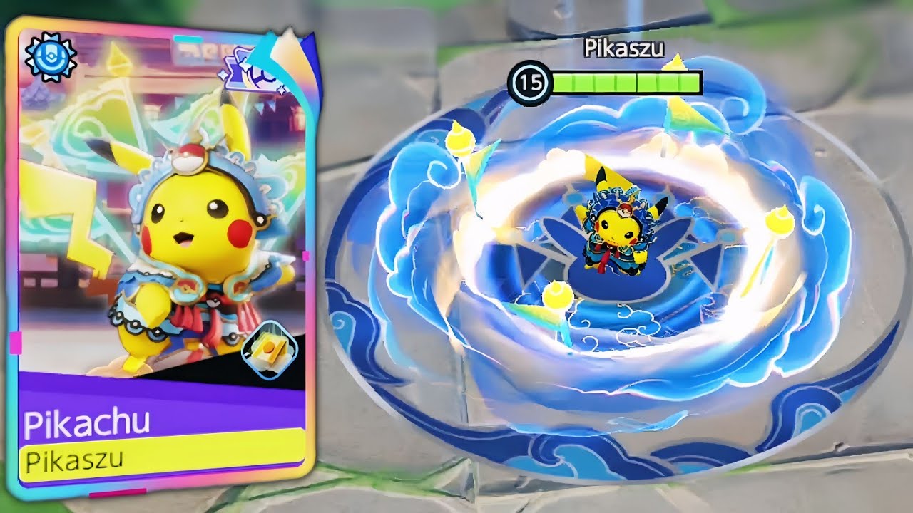 Pikachu Default vs Stage Style Holowear Comparison - Pokémon Unite ...