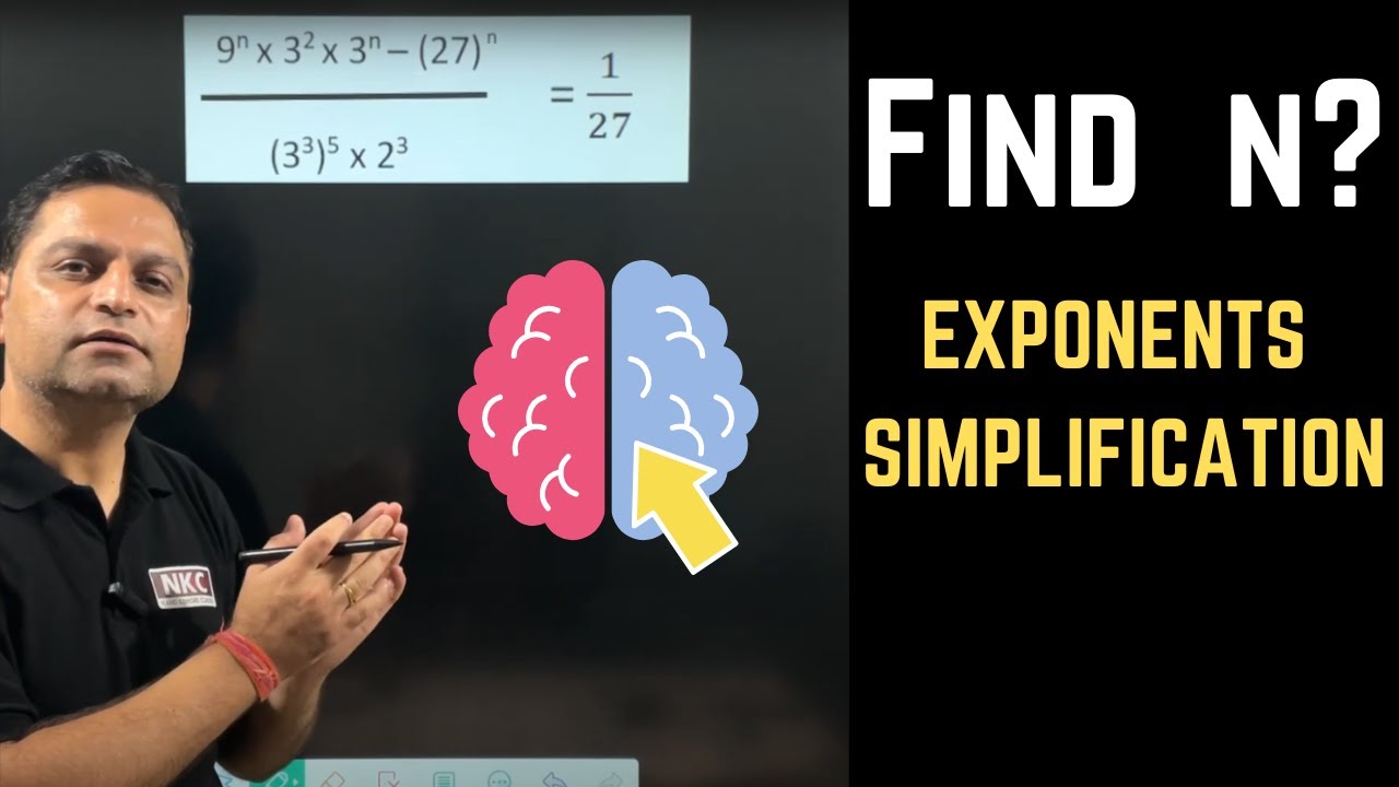 How to Simplify Exponents | Solve for n | Concept Clarification | by NK Sir - YouTube