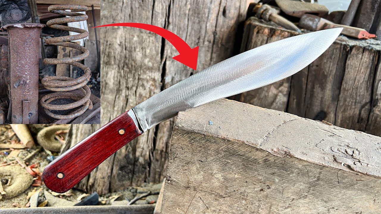 Coil spring knife Revealed. - YouTube