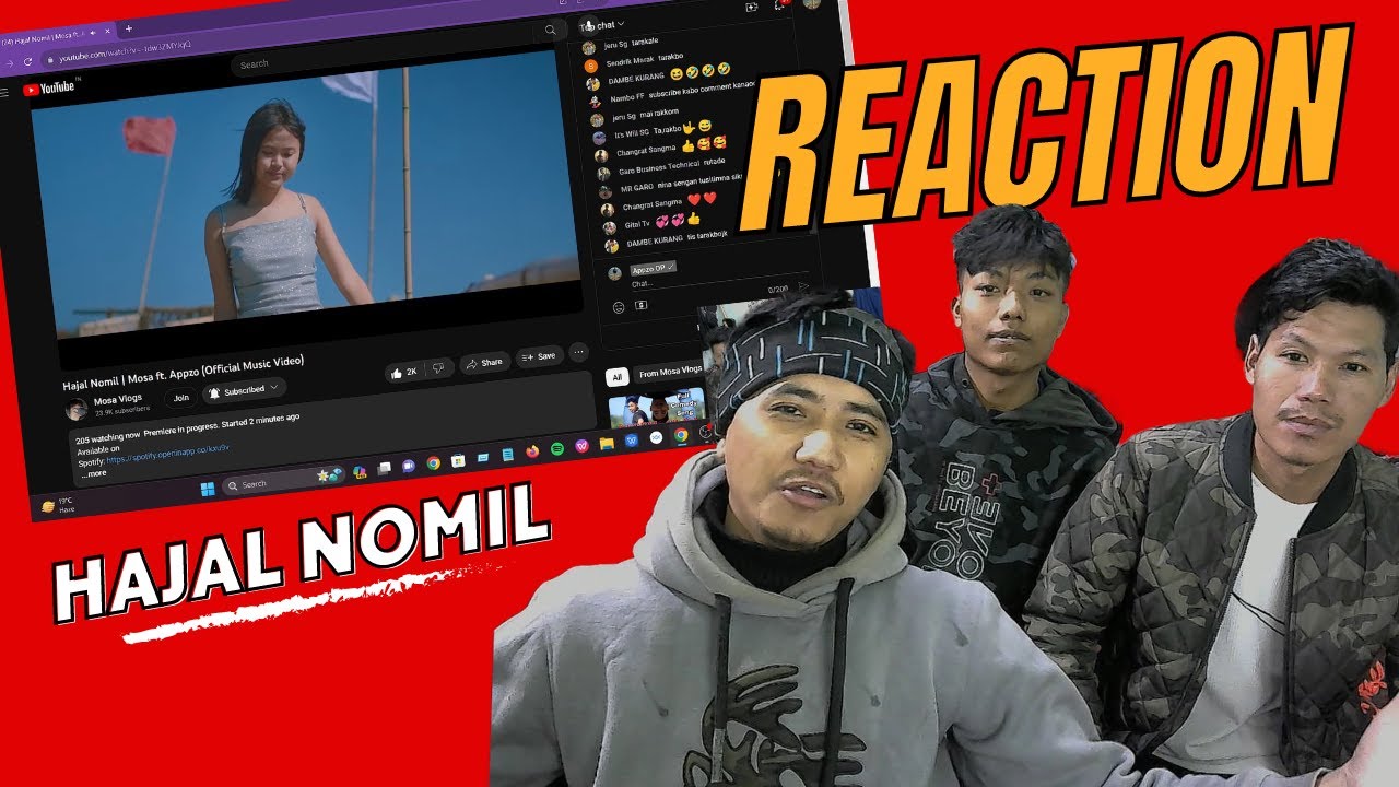 Live Reaction - Hajal Nomil - YouTube