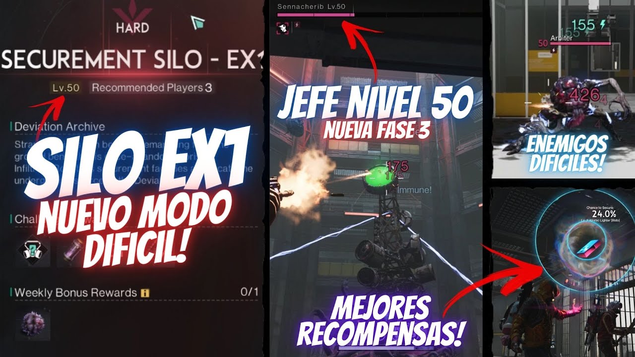FASE 3! NUEVO MODO DIFICIL! SILO EX1 NIVEL 50 con MEJORES RECOMPENSAS ...