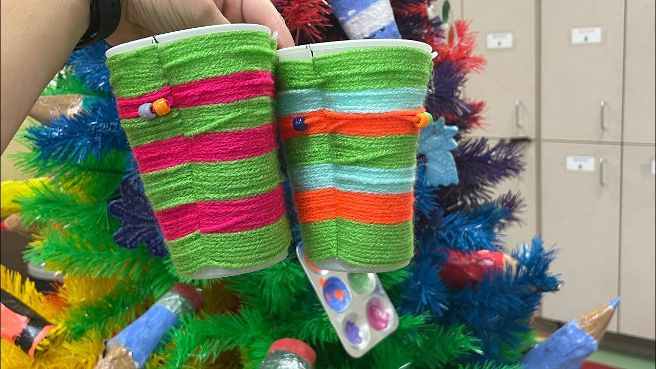 Yarn Cup Weaving Part 2 🧶🧶🧶 - YouTube