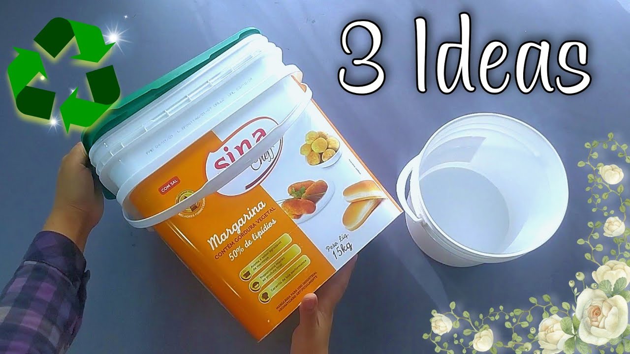 Nunca más tires un balde 3 ideas geniales 😍 Manualidades con RECICLAJE ...