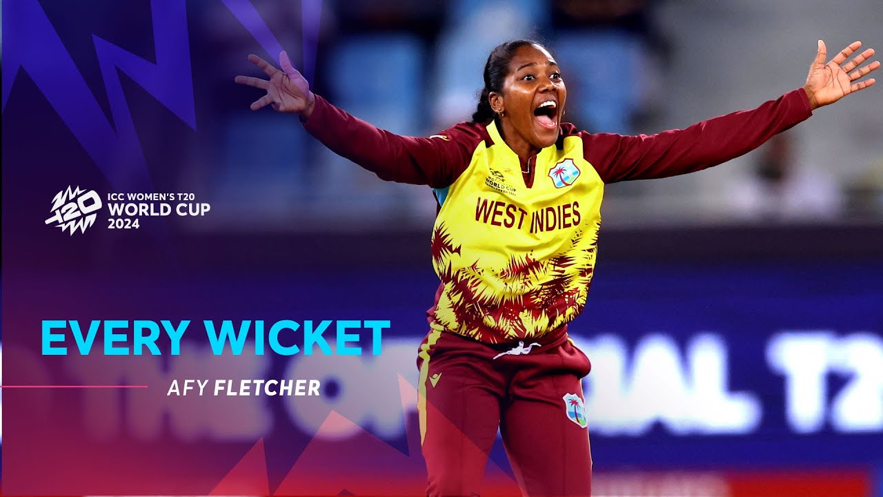 Every Afy Fletcher wicket | WT20WC 2024 - YouTube