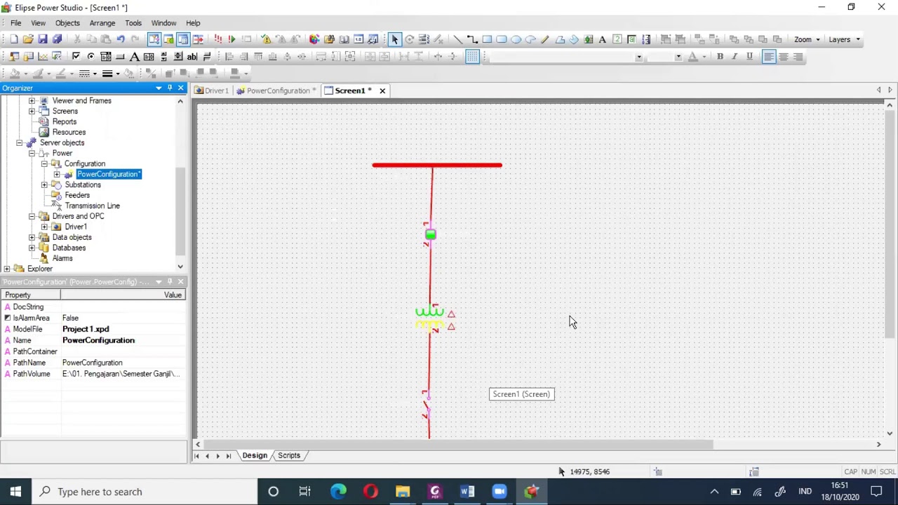 Membuat Single Line Diagram di Elipse Power Studio - YouTube