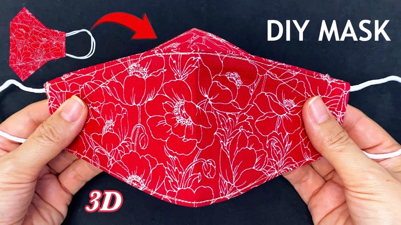 New Style 3D Cute Mask! Diy 3D Face Mask (KF 94) Easy Pattern Sewing ...