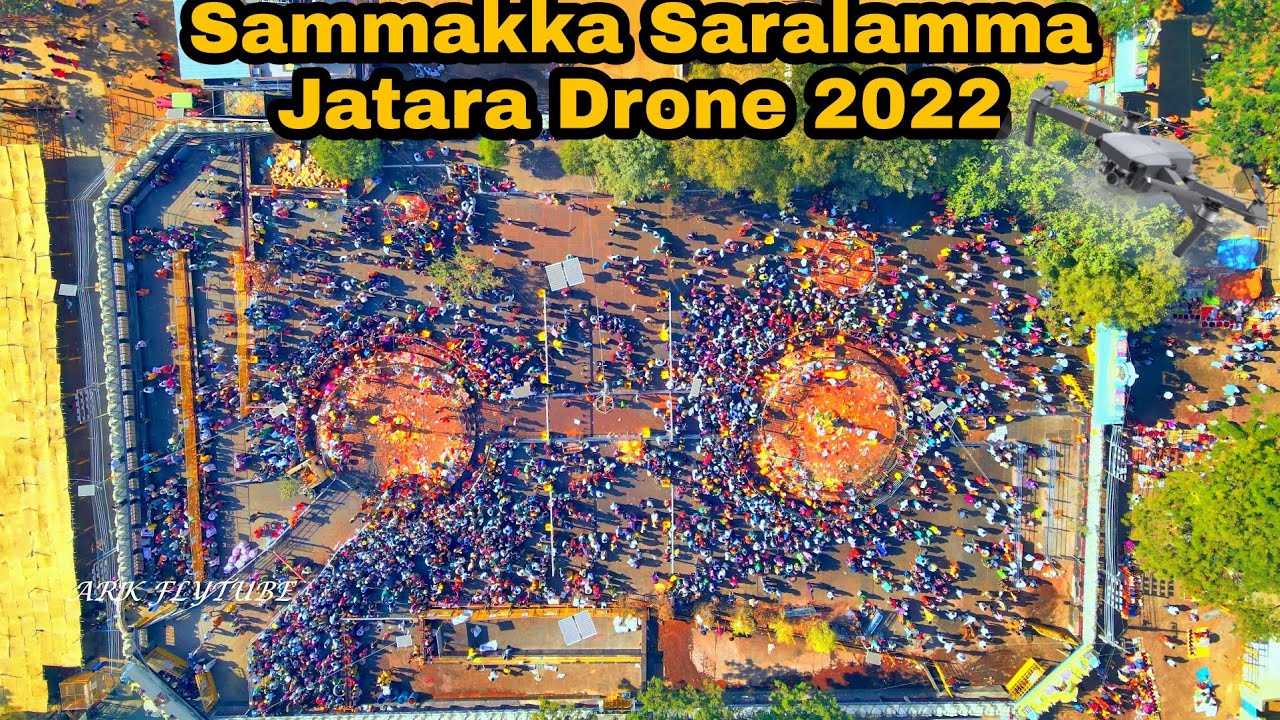 Medaram Sammakka Sarakka Jatara Drone Visuals 2022 | Medaram Jatara ...