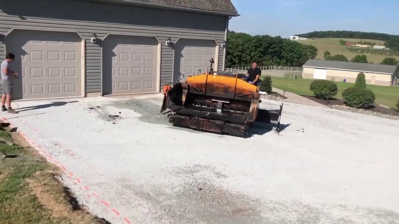 Ready to blacktop the driveway - YouTube
