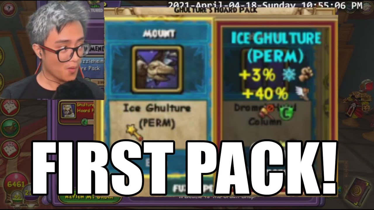 WIZARD 101: 🧊ICE GHULTURE MOUNT FIRST PACK! - YouTube