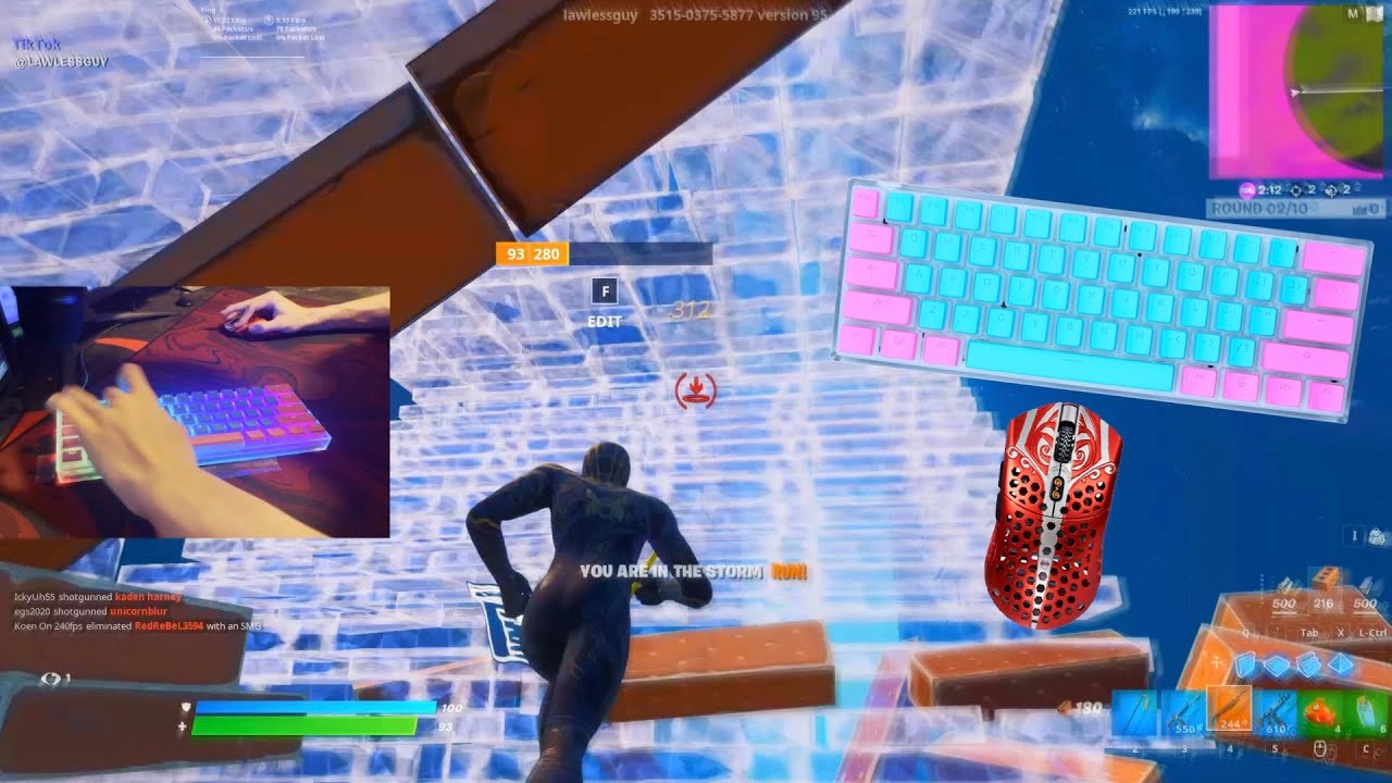 Clix Cotton Candy Keyboard ASMR 🤩 Blue Switches Chill Gameplay Fortnite ...