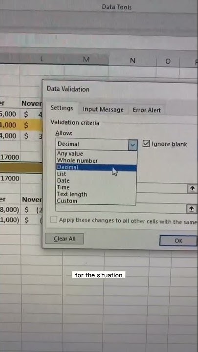 Excel Data Validation: Restrict Inputs📚 - YouTube