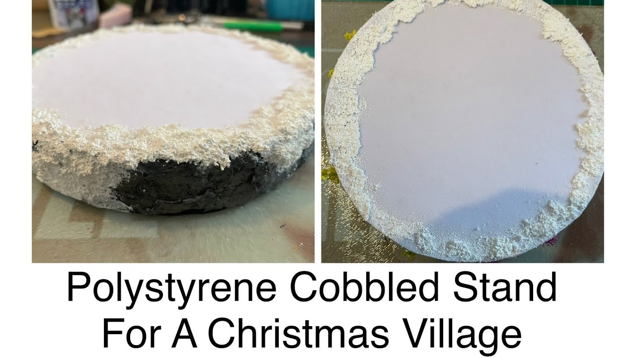 Polystyrene Cobbled Stand For A Christmas Village - YouTube
