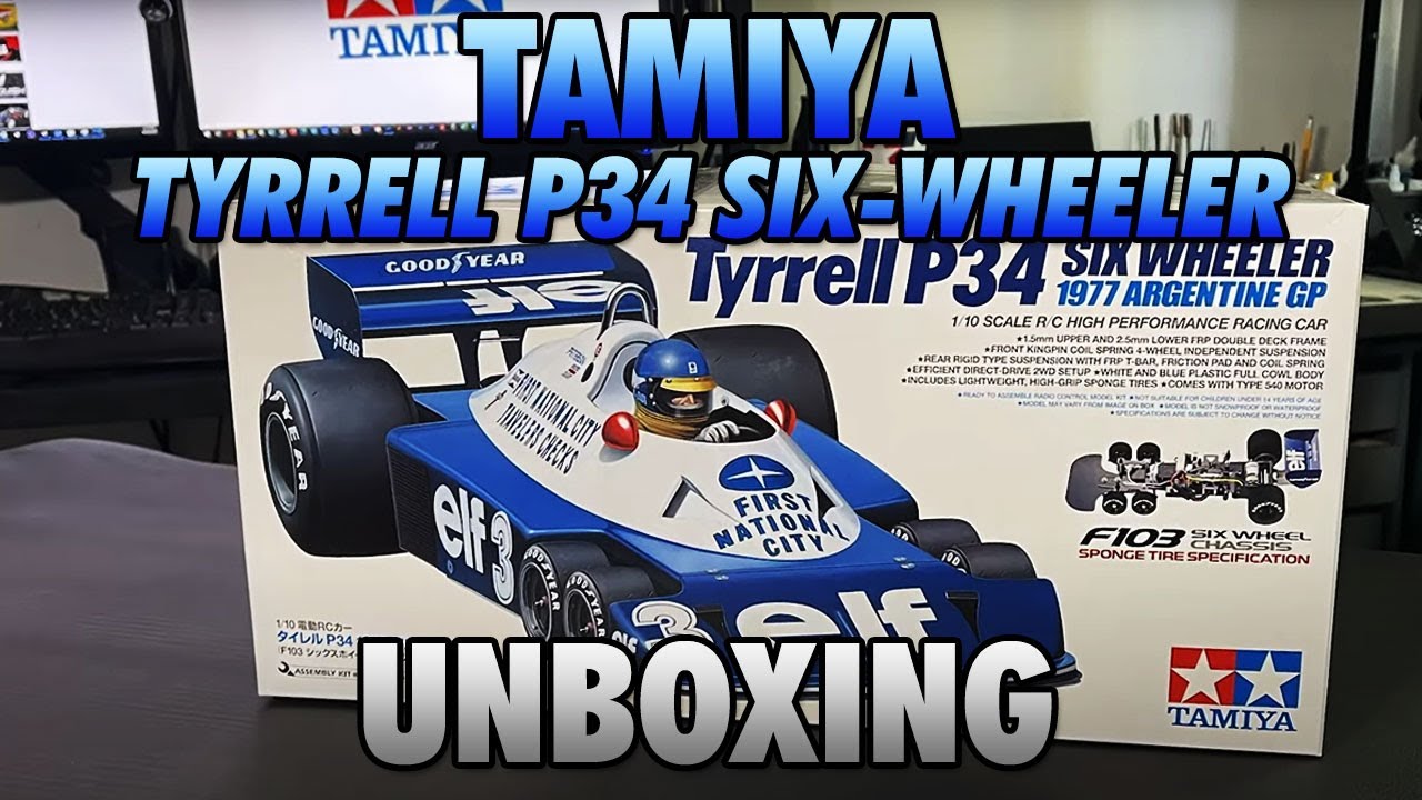 Tamiya Tyrrell P34 Six-Wheeler Unboxing - YouTube