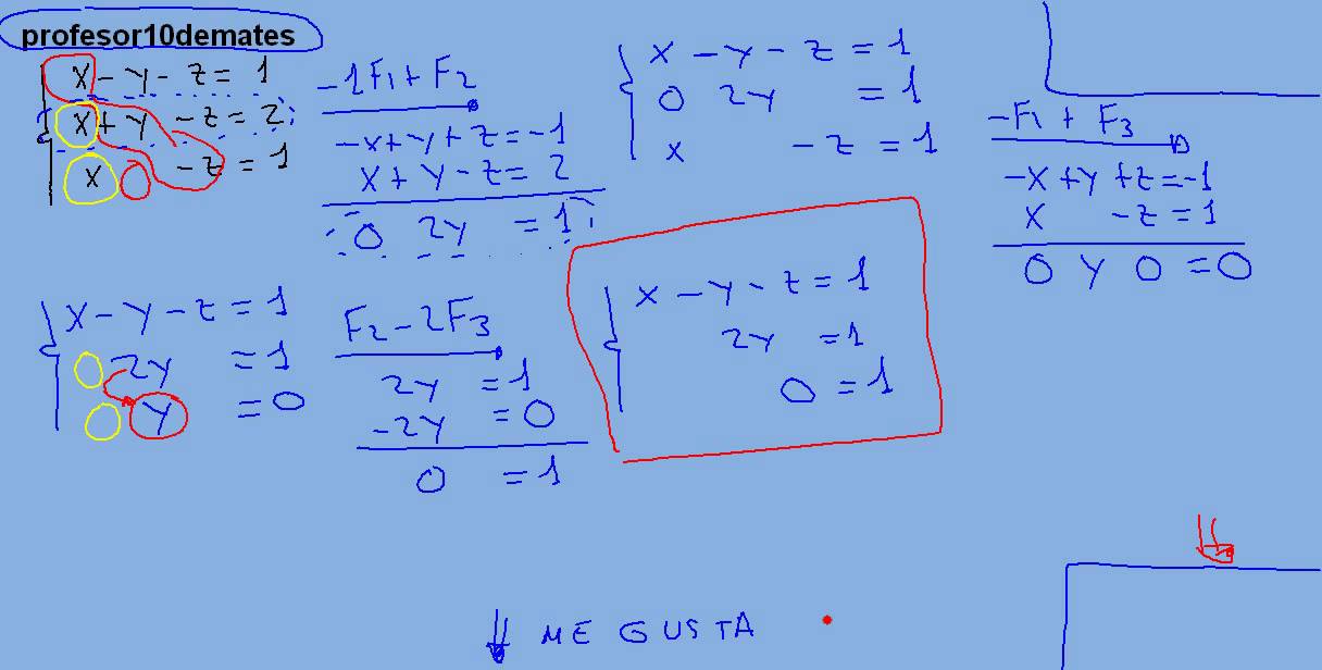 gauss 5 sistemas incompatibles ejercicio resuelto - YouTube