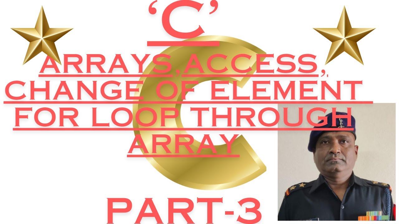 Part3 Arrays In C Creation Of Array For Loop Through Array 0503