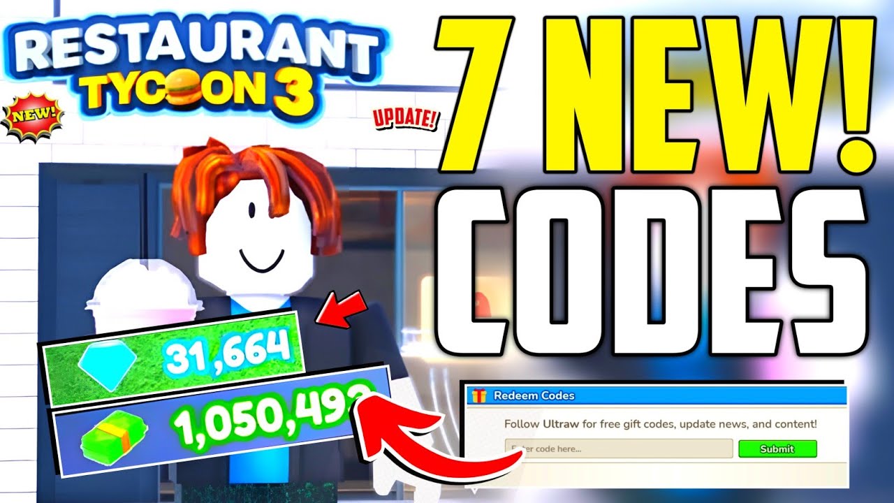 ⚠️DRINKS!💥[CODE]⚠️ RESTAURANT TYCOON 3 ROBLOX CODES 2025 - RESTAURANT TYCOON 3 CODES - YouTube