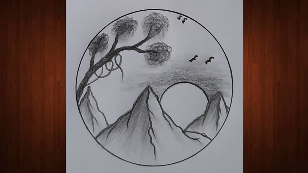 Circle drawing || Nature drawing || Drawing pictures || - YouTube