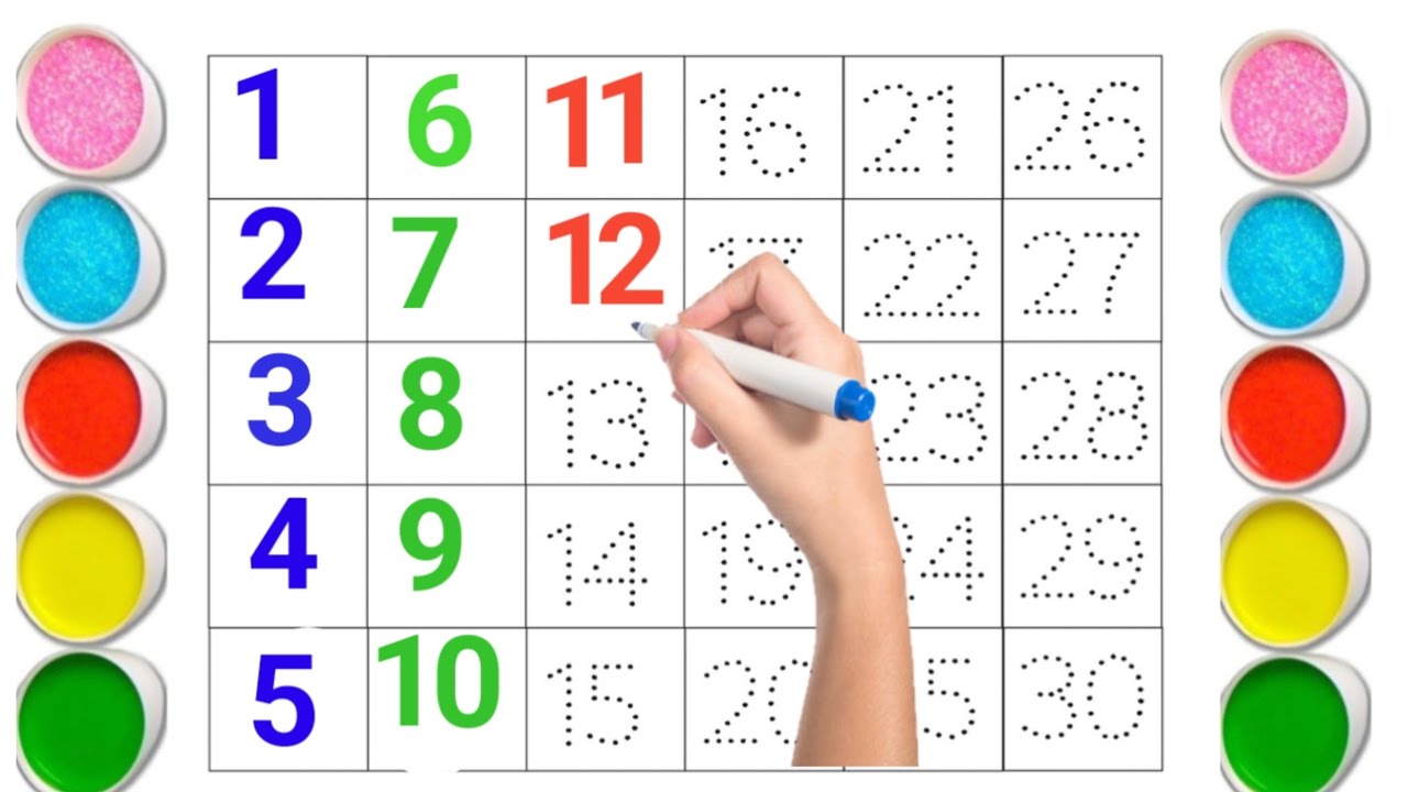 1 to 30 counting numbers 🔢 one two three four || preschool learning ...