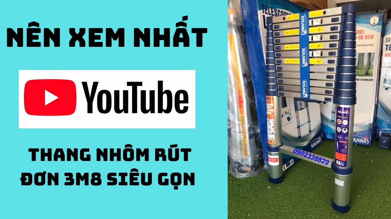 Thang Nhôm Rút Đơn Nikawa NK-38, Best Telescoping Ladders 2024 - YouTube