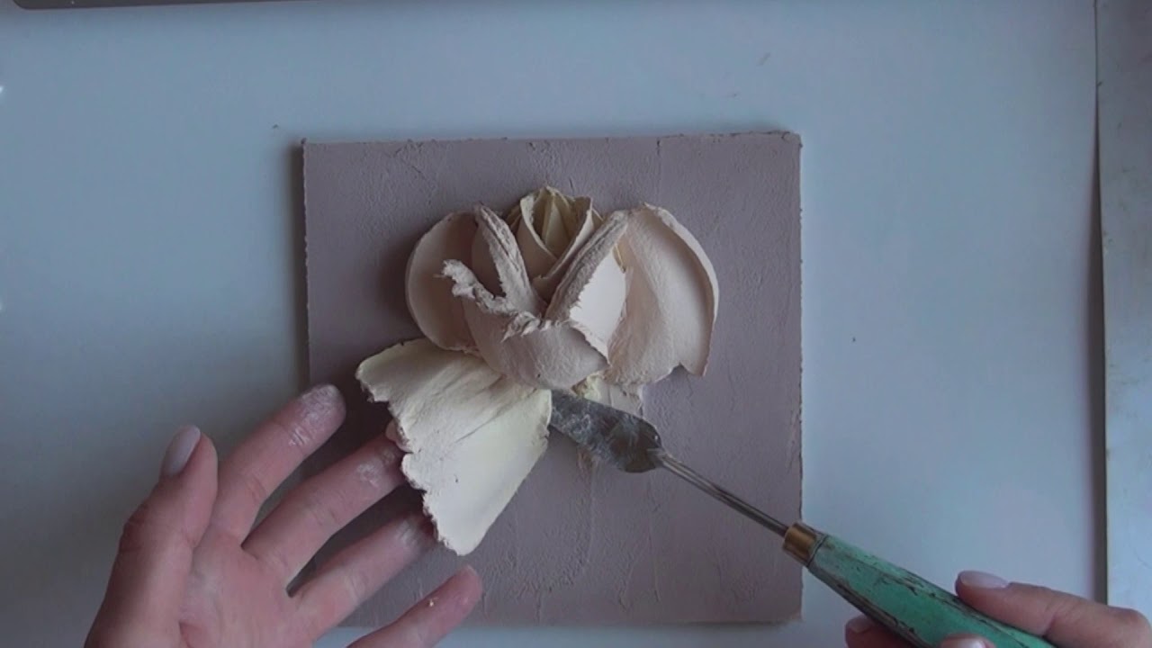 Rose from decorative plaster - YouTube