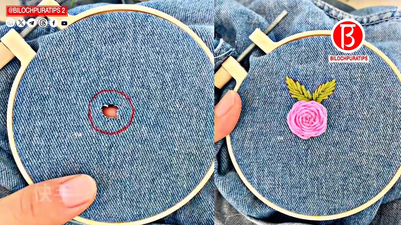 This is how to mend holes in clothes, it looks beautiful Full Video ...