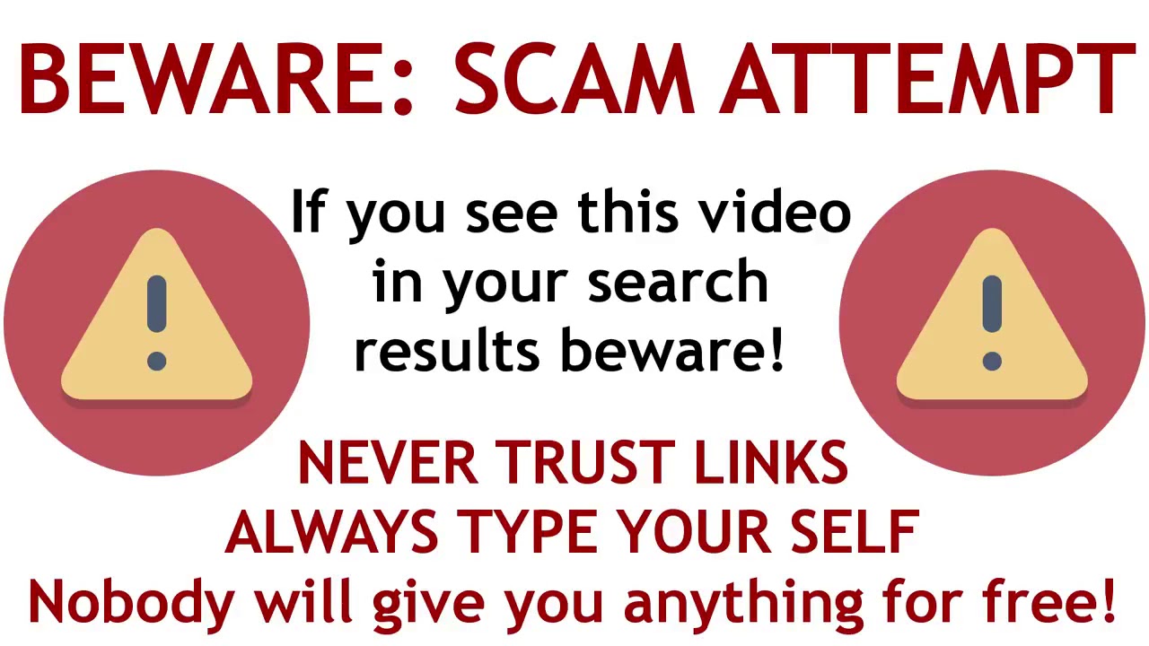 ! BEWARE SCAM ! ^ SCAM VIDEO ABOVE ^ - YouTube
