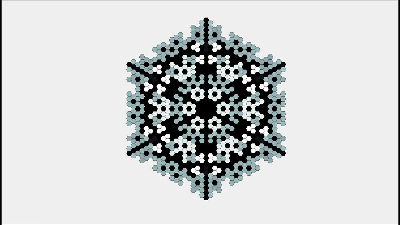 Sum of Neighbours Cellular Automaton, Hexagon Grid - YouTube