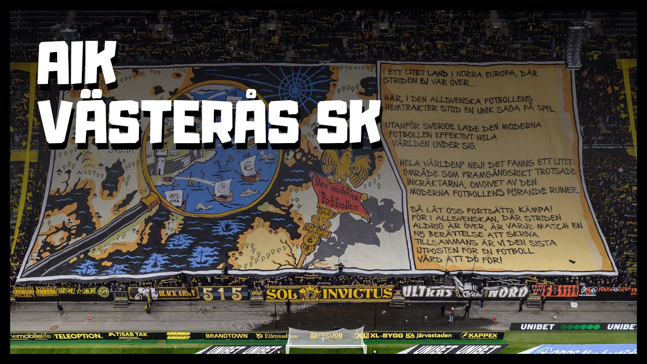 AIK - Västerås SK | Spelarbussmottagning | Premiär | Tifo | 2024 - YouTube