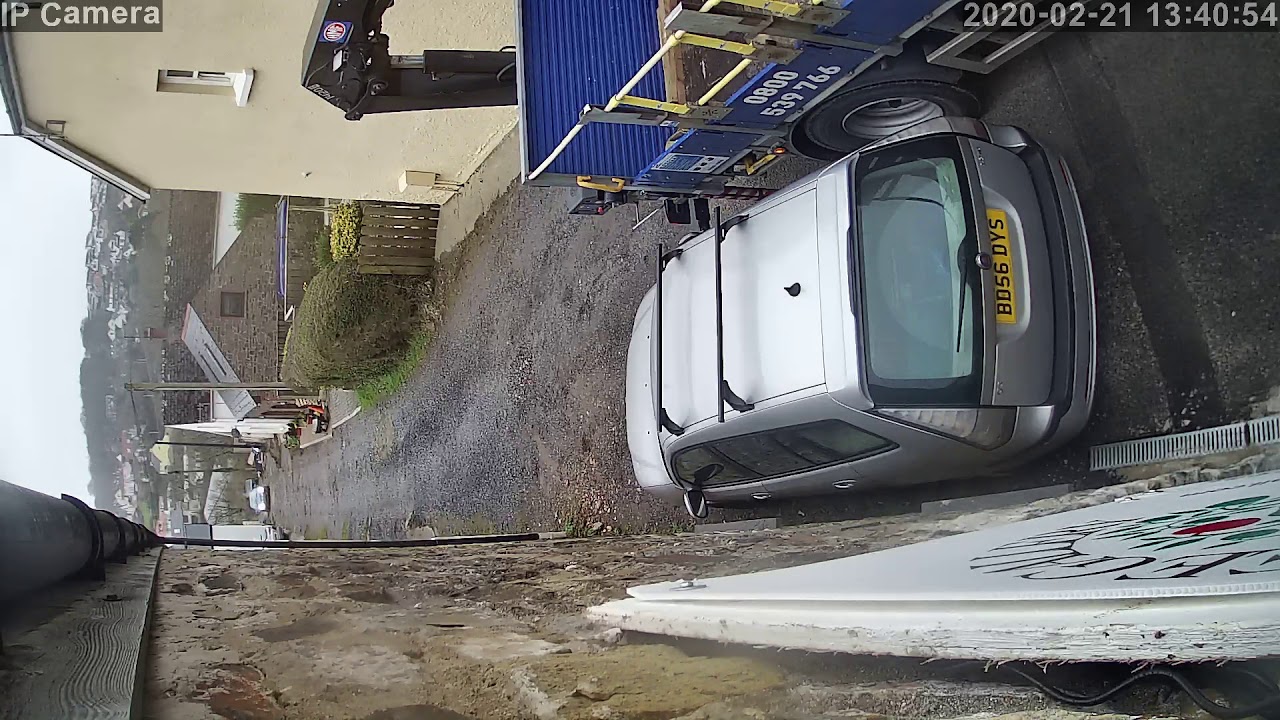 Jewsons lorry passing in lane - YouTube