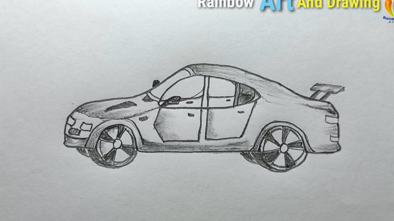 How to Draw a Car Very Easy way to Draw 🚗 || খুব সহজে গাড়ি আঁকা 🚗 ...