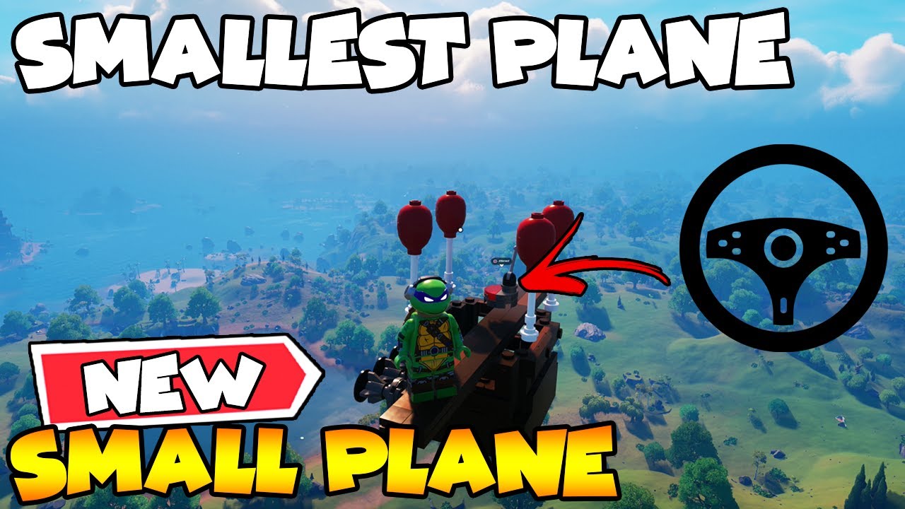How to build SMALLEST PLANE with STEERING and LANDING LEGO Fortnite ...