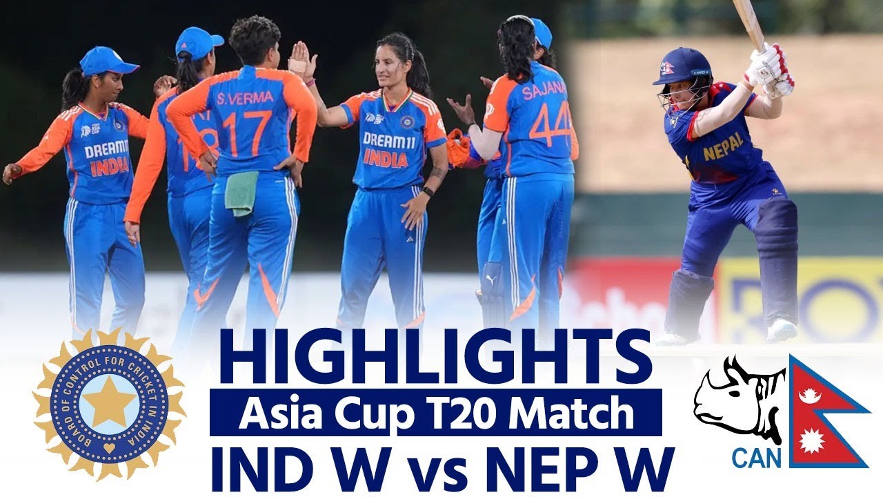 IND W vs NEP W Highlights: India vs Nepal Asia Cup Highlights | Full ...
