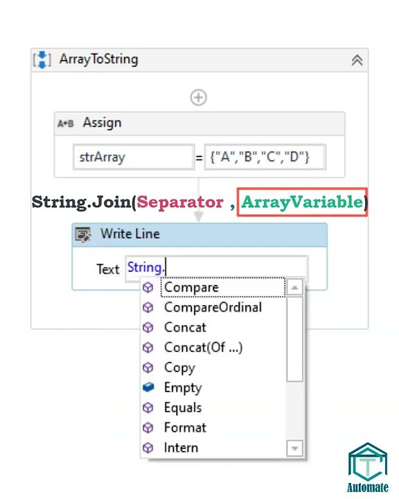 Convert Array to String in UiPath - YouTube