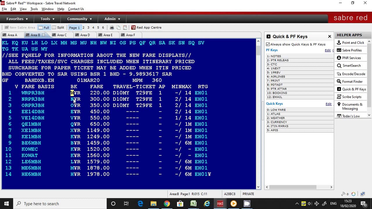 Sabre Training- Fare Quote (FQ) Analysis - YouTube