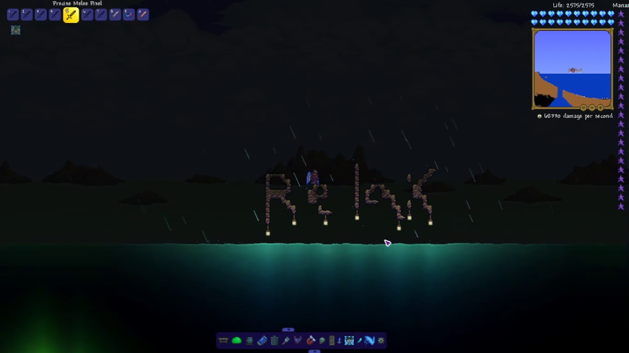 Terraria Rain Sounds With Sulfurous Sea Theme from Calamity Mod ll ...