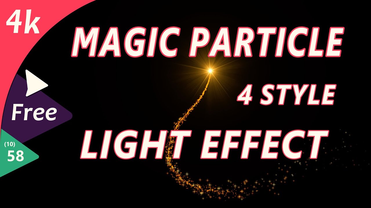 Light Magic Particle effect black background Overlay 4 Styles (Free ...