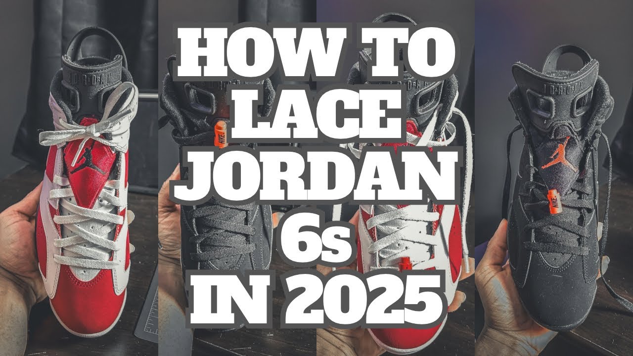 THE BEST WAY TO LACE YOUR JORDAN 6’s| How to lace The Air Jordan 6 in ...