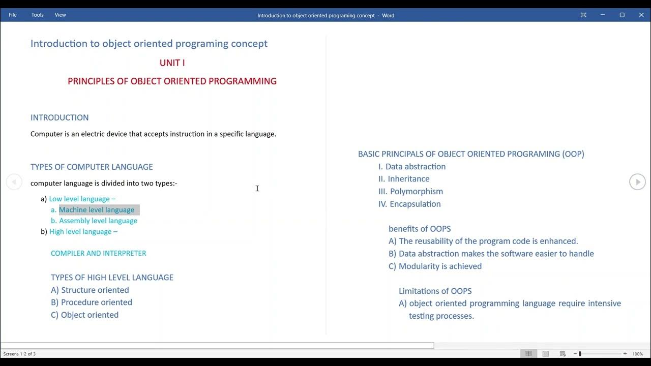 Icse Computer Class 9th Chapter 1 Introduction To Object Oriented Programming Unit 1 Icse Youtube