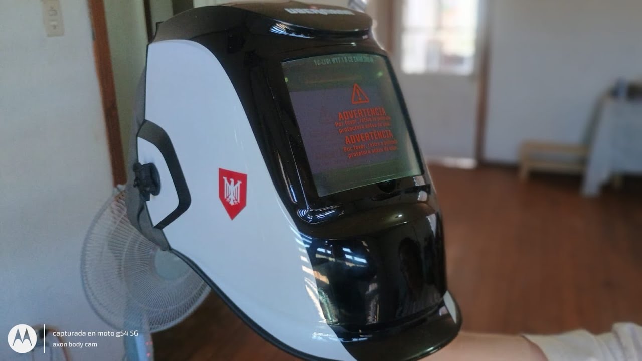 careta de soldar Ubermann modelo yc09 fotosensible unboxing y primeras ...