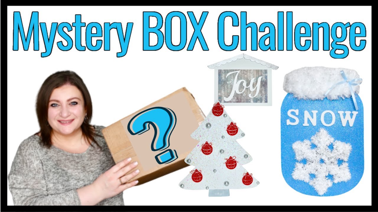 DOLLAR WINTER DIY'S MYSTERY BOX CHRISTMAS CHALLENGE - YouTube