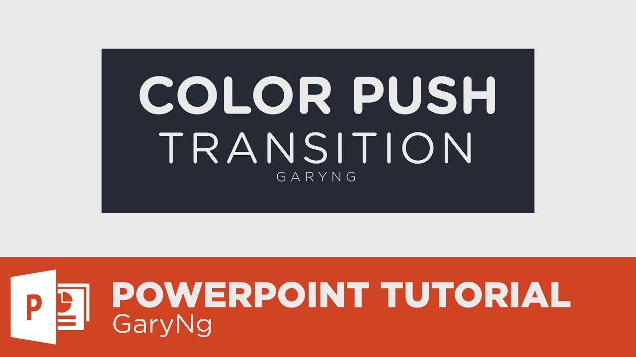 [TIMELAPSE] Color Push Transition | PowerPoint Tutorial - YouTube