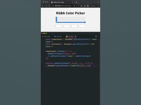 RGBA Color Picker in #Javascript - YouTube