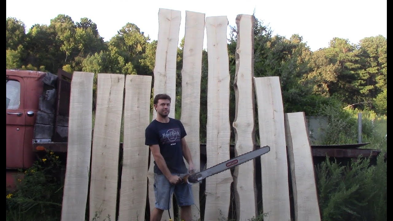 Milling and Drying Holly Lumber in a Homemade Kiln - YouTube