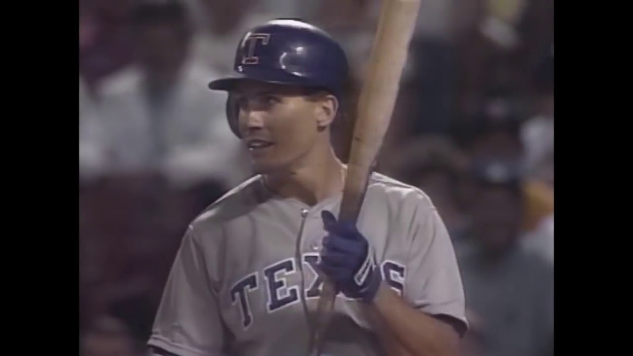 David Hulse - Texas Rangers Fouls 4 Balls at Los Angels Angels Dugout ...