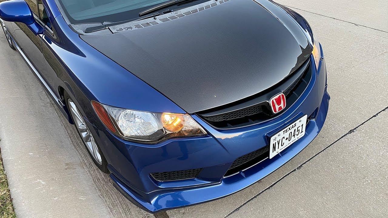 FA5 gets Type R CARBON FIBER Hood! - YouTube