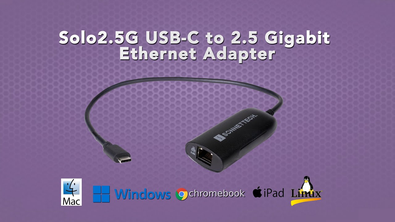 Sonnet Solo2.5G USB-C to 2.5 Gigabit Ethernet Adapter - YouTube