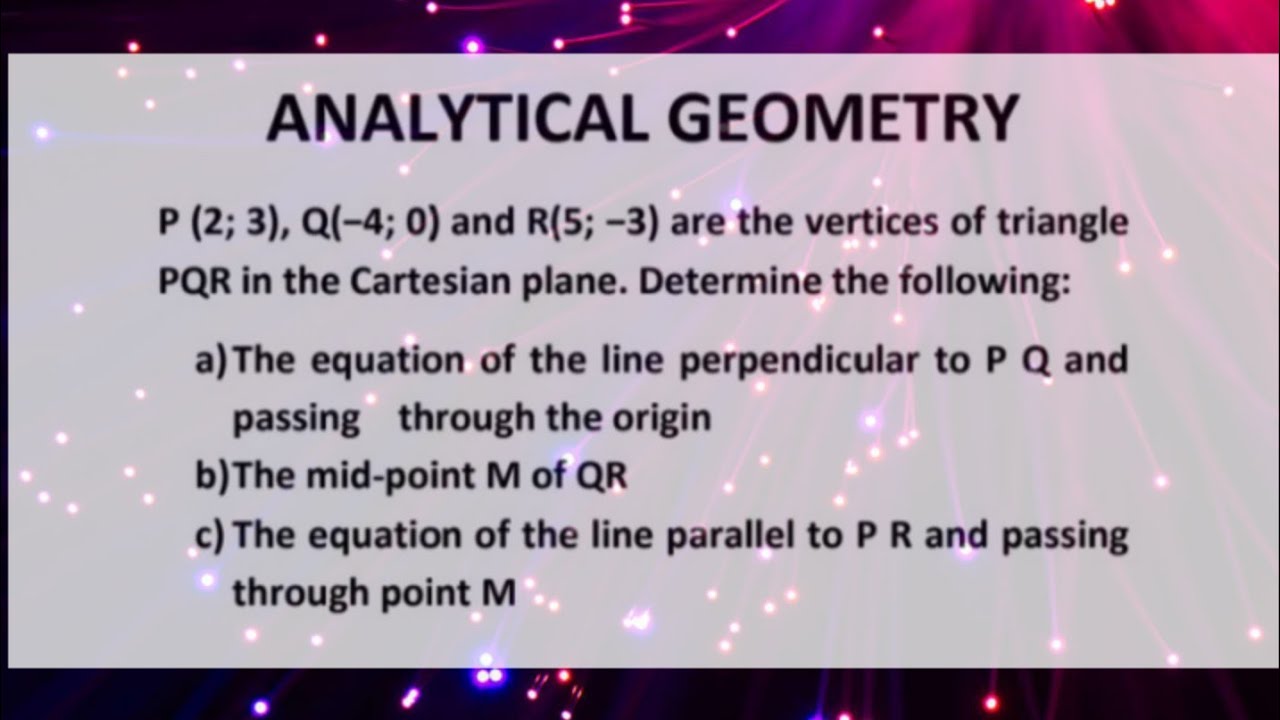 How to find the equation of a perpendicular line through a point and ...