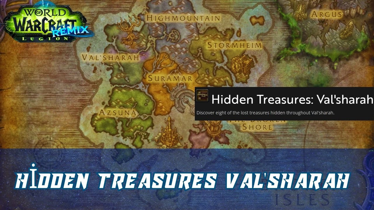 Hidden Treasures Val'sharah Achievement | Find 8 hidden treasures in ...
